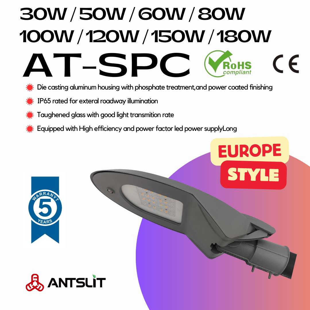 AT-SPC Series High-Efficiency IP65 LED Street Light | Philips LED Chip ...