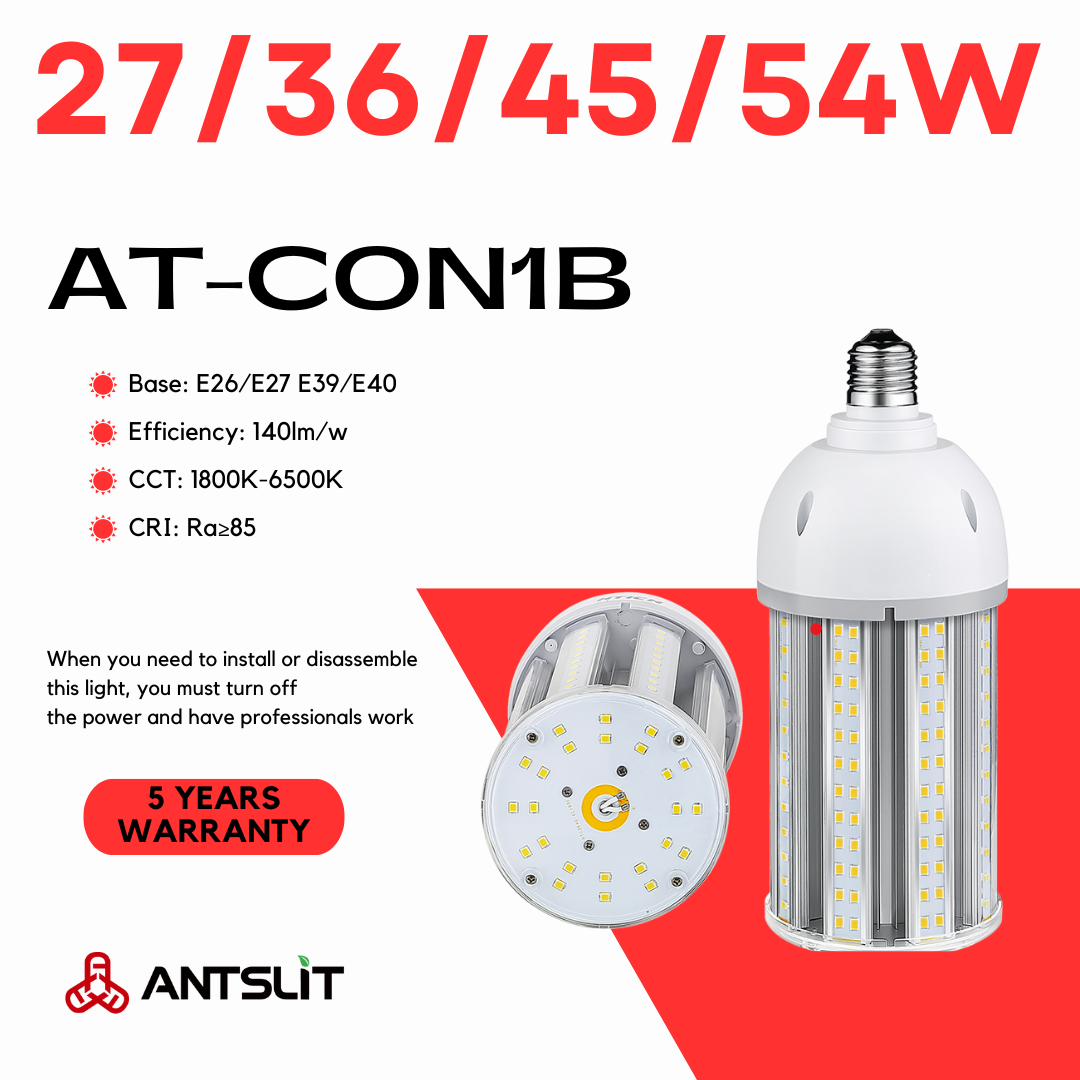Super Bright LED Corn Light Bulbs: 27W, 36W, 45W, 54W with SMD Technology, E26,E27,E39,E40 Bases ...
